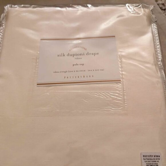 Pottery Barn | Accents | New Pottery Barn Ivory 4w X 96l Silk Dupioni ...
